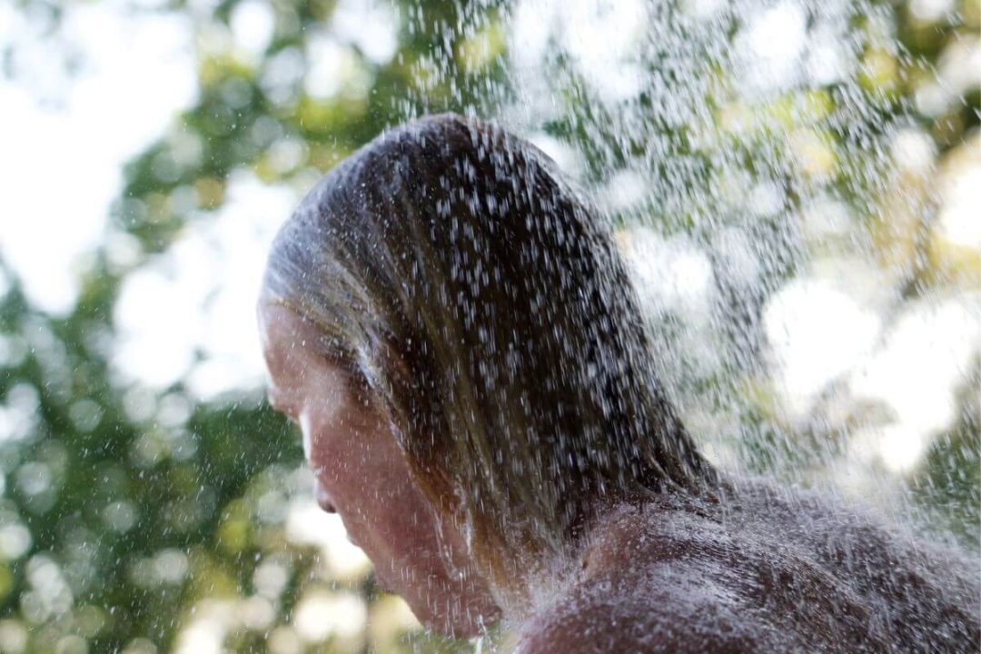 How to make an easy DIY outdoor shower for camping | Gone Camping Again