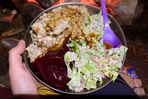 How to make backcountry camping Thanksgiving dinner - Gone Camping Again