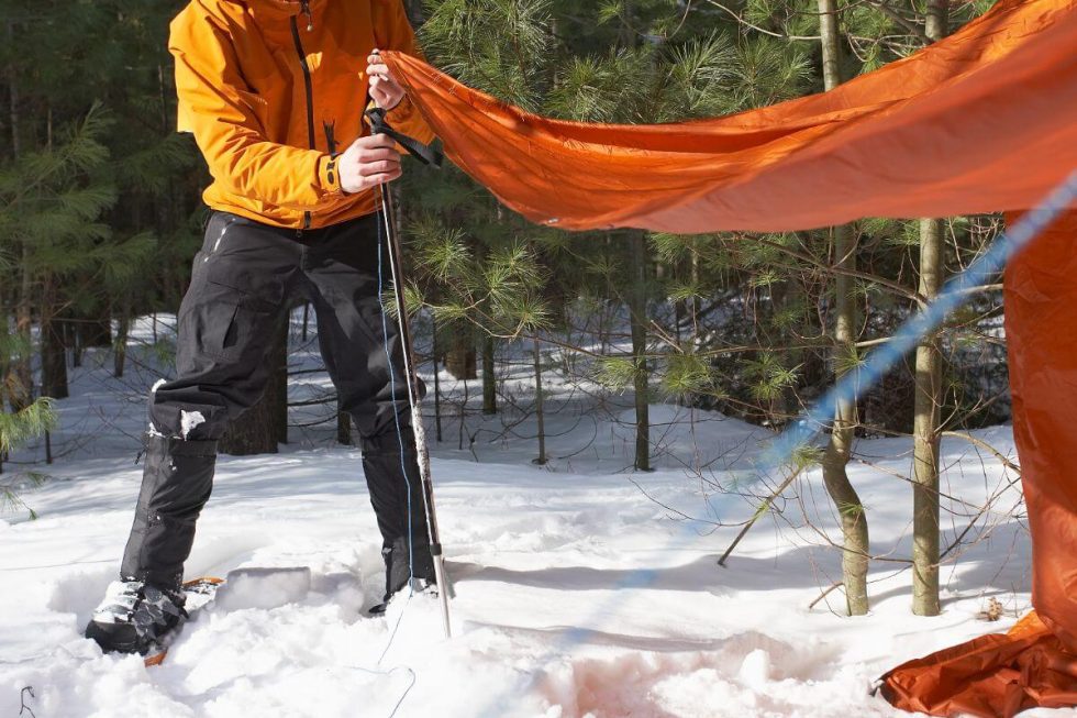 How to camp under a tarp in winter | Gone Camping Again